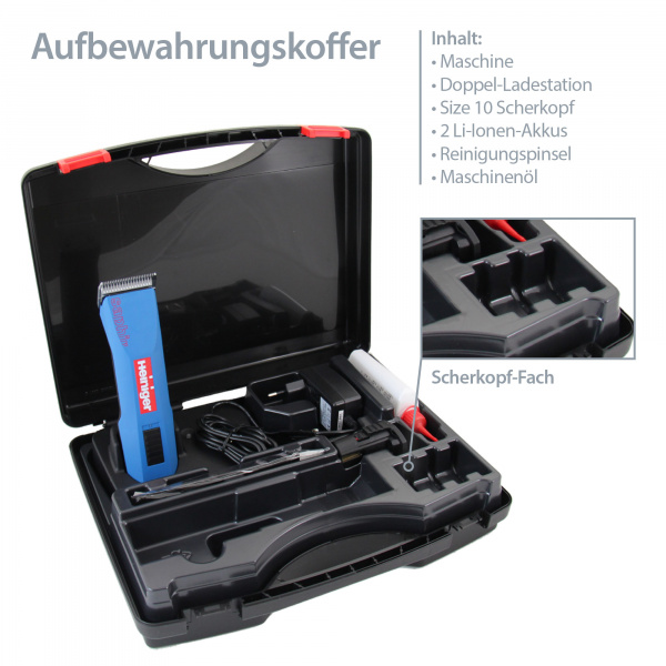 Super Bundle HEINIGER Saphir inkl. 2Akku, +Scherk. Size10 ...